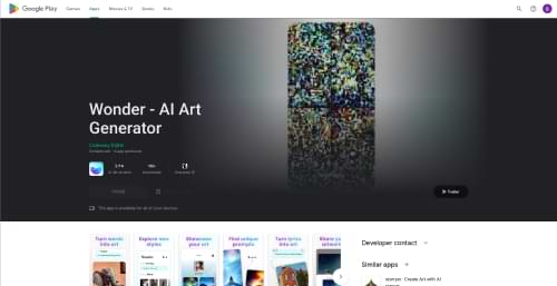 Wonder - AI Art Generator | aiart[apps]