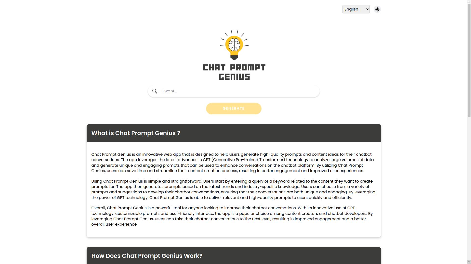 Chat Prompt Genius | chatai[apps]